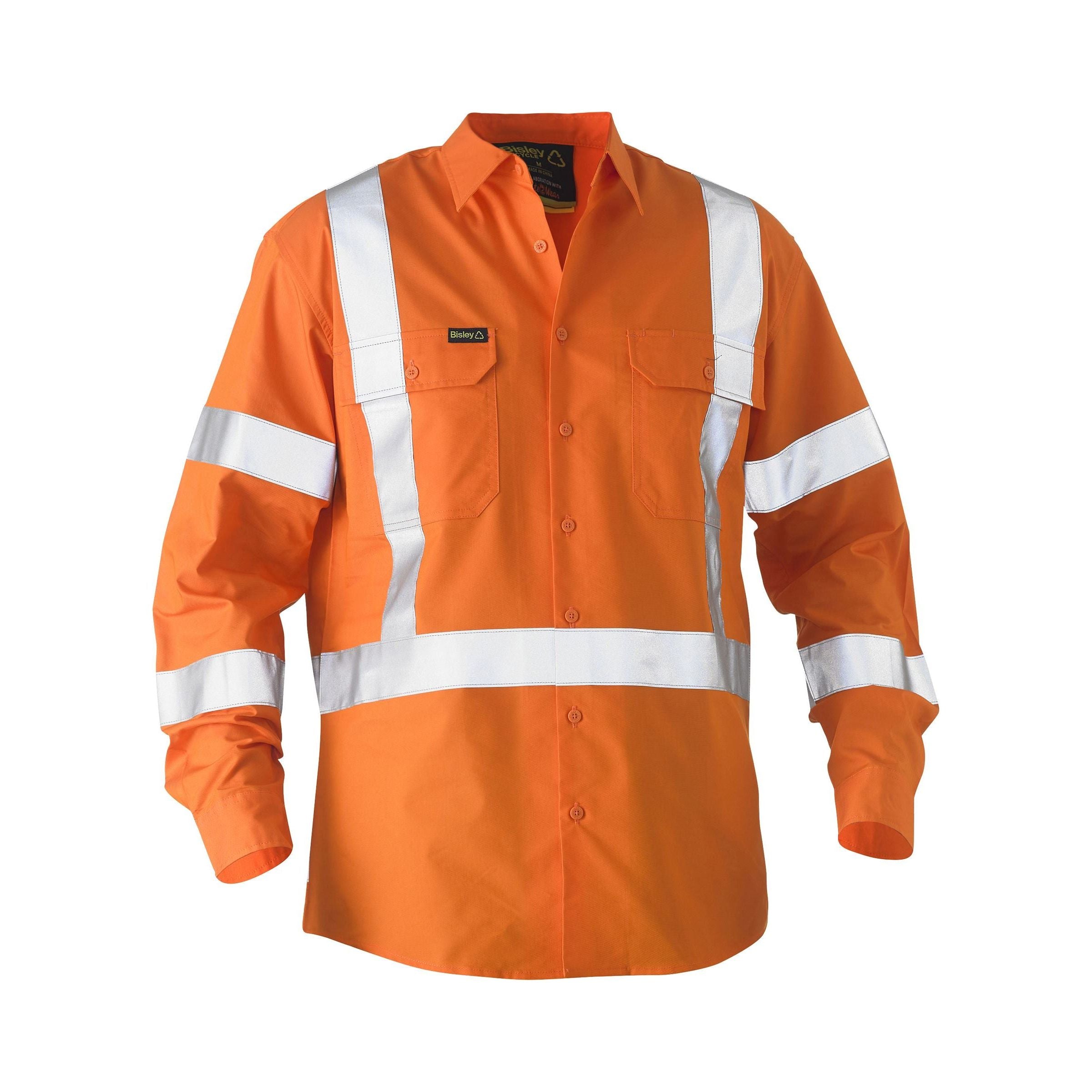 Recycle X Taped Hi Vis Drill Shirt - BS6266XT